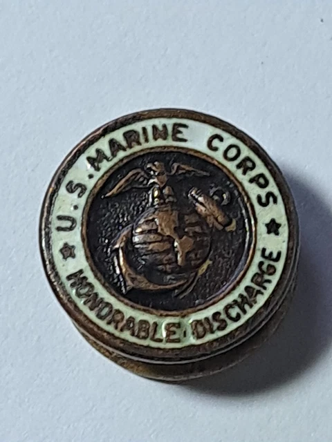 WWII? US MARINE Corps USMC Honorable Discharge Badge Pin Cufflink? £29. ...