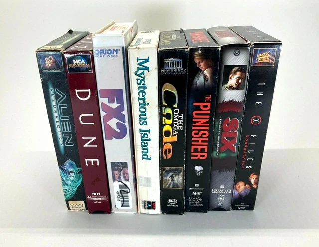 8 TAPE VHS Lot Sci-Fi Dune Alien Resurrection X-Files Mysterious Island ...