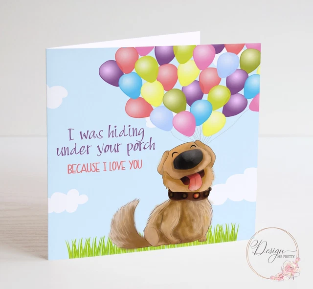 DISNEY'S UP! DUG Anniversary Card - Husband Wife Girlfriend Boyfriend £ ...