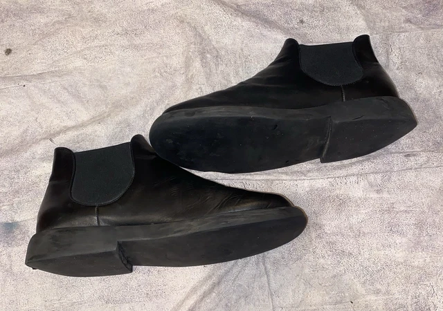 MARSELL GOMME GOMMELLO Black Leather Chelsea Ankle Boots Chunky ...