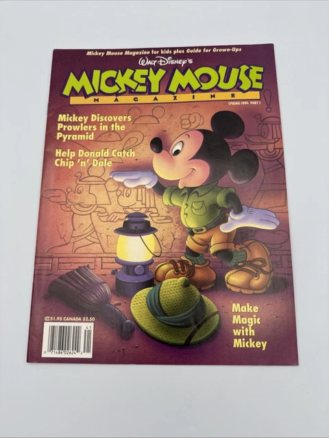 WALT DISNEY'S MICKEY Mouse Magazine Spring 1994-Excellent Condition ...