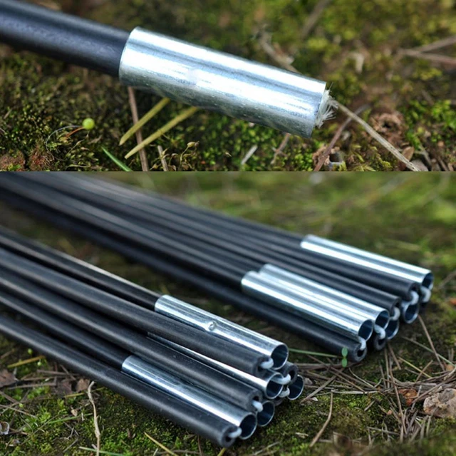 OUTDOOR TENT CANOPY Tarp Poles Tent Canopy Support Iron R9V5 Rods ...