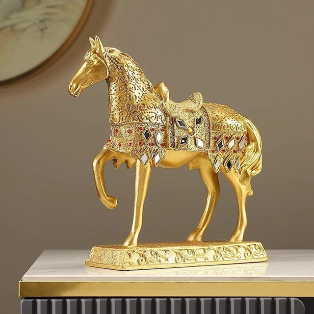 FIGURINE DE CHEVAL Statue de cheval miniature Résine décorative ...