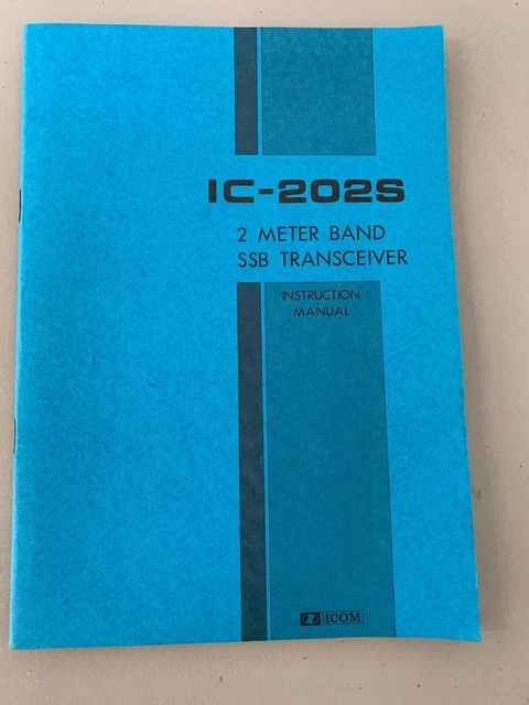 GENUINE, ORIGINAL, COMPLETE IC-202S operating manual including circuit ...