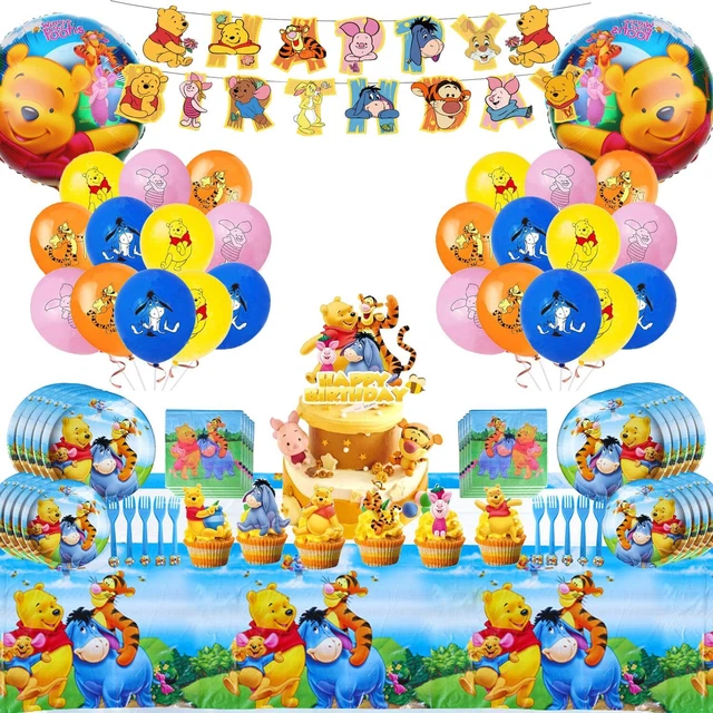 WINNIE THE POOH Birthday Party Pack Baby Shower Decorations Cake Topper ...