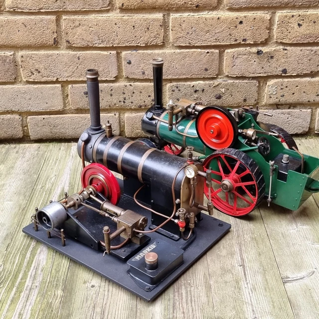 RARE MARKIE LIVE steam plant steam engine & boiler hand pump Stuart ...