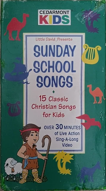 SUNDAY SCHOOL SONGS VHS Tape 15 Sing Along Songs Live Action Cedarmont Kids £16.43 - PicClick UK