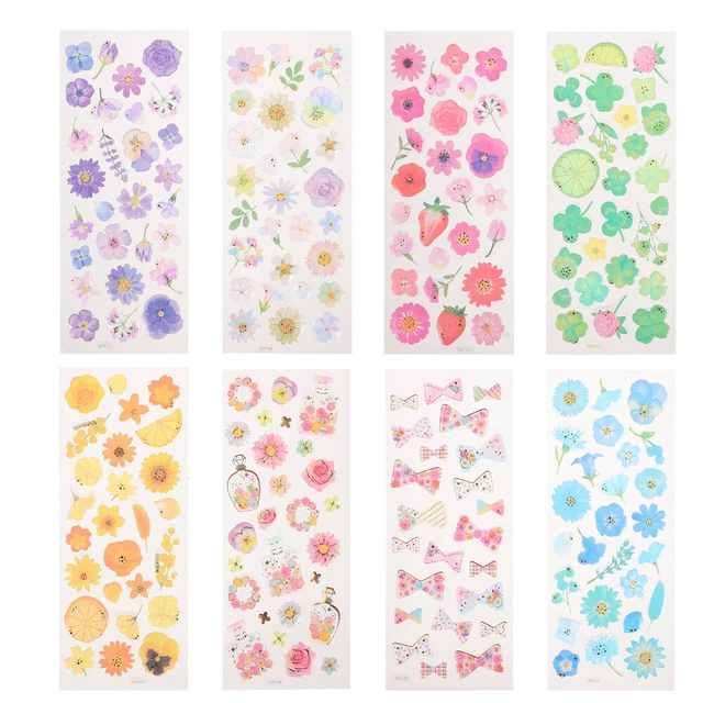 STICKERS DE CAHIER 8 feuilles Stickers de cahier Scrapbook Photo Album ...