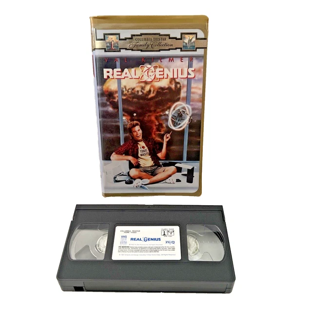 REAL GENIUS VAL Kilmer VHS Original Columbia Tristar 1985 VTG 80's ...