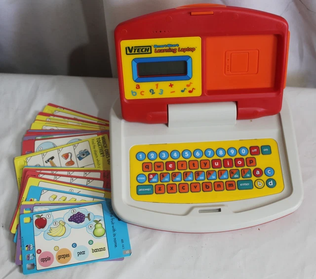 VTECH SMART START Learning Laptop For Kids With lots Double Sided Cards ...
