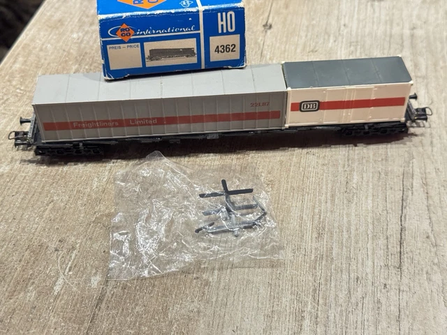 ROCO 4362 CARRO merci Pianale trasporto Container Db scala H0 EUR 22,00 ...