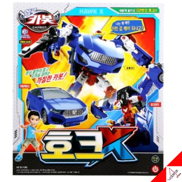 HELLO CARBOT HAWK X 3-Step Transformer Transforming Car Robot Figurine ...