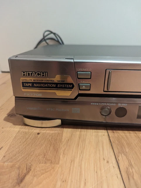 HITACHI VCR VHS VIDEO CASSETTE RECORDER Vintage VT-FX770E Grey EUR 40 ...