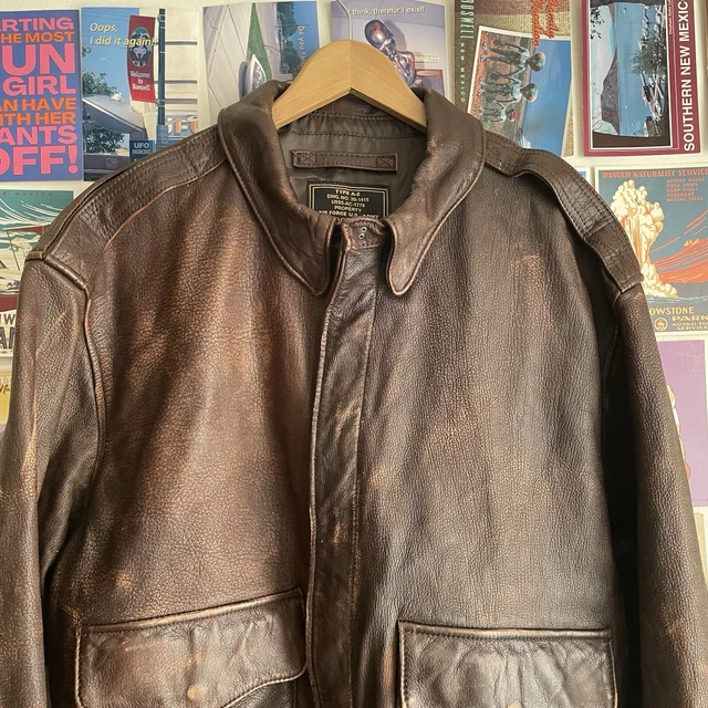 REPRO WW2 TYPE a-2 Air Force leather Flight jacket by cockpit nyc ...