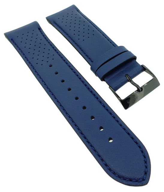 HUGO BOSS GRAND Prix Uhrenarmband 22mm Lederband blau > 1513563 EUR 81 ...