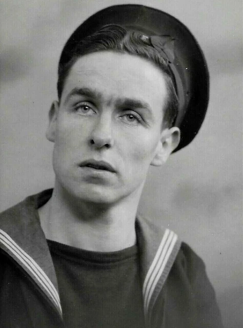 VINTAGE MILITARY PHOTO Handsome British Royal Navy Sailor Studio ...