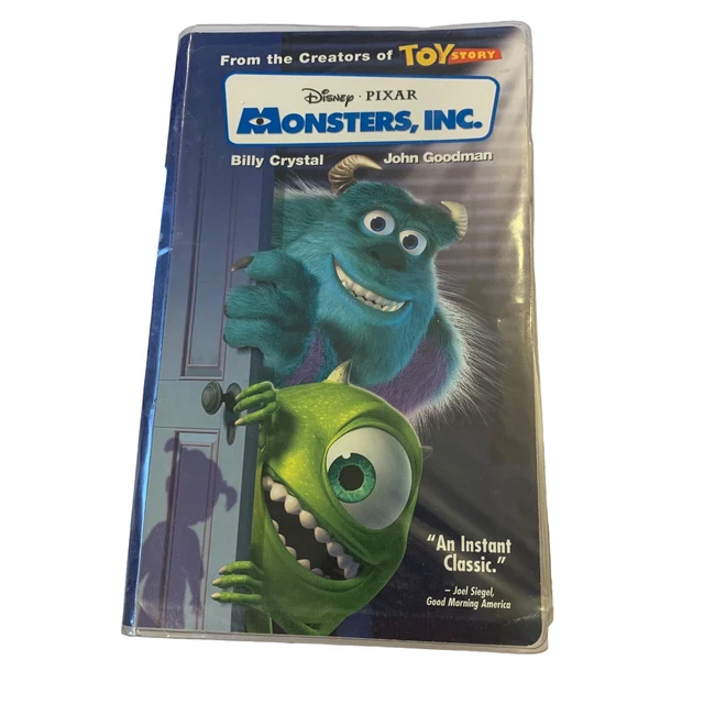 MONSTERS, INC. (VHS, 2002) Clear Clam Shell Blue Tape Disney Animation ...