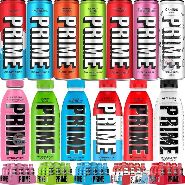 PRIME HYDRATION ENERGY Drinks 500ml American ALL FLAVOURS -Choose Your ...