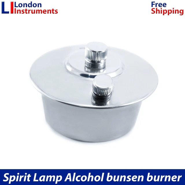 ALCOHOL BUNSEN BURNER Flame Heating Laboratory Tools Dental Spirit Lamp ...