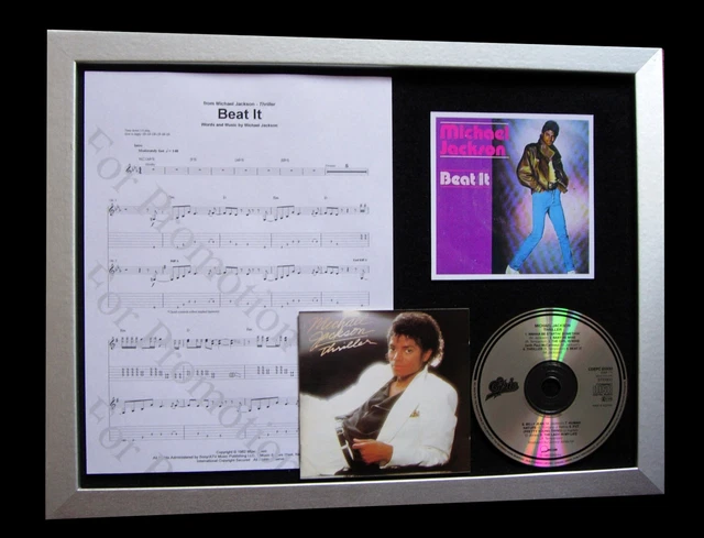 MICHAEL JACKSON BEAT It LTD MUSIC CD QUALITY FRAMED DISPLAY+EXPRESS ...