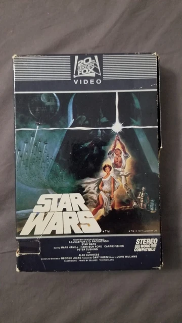 STAR WARS VHS 1982 Original 20th Century FOX Drawer Box VHS Rare Tested ...