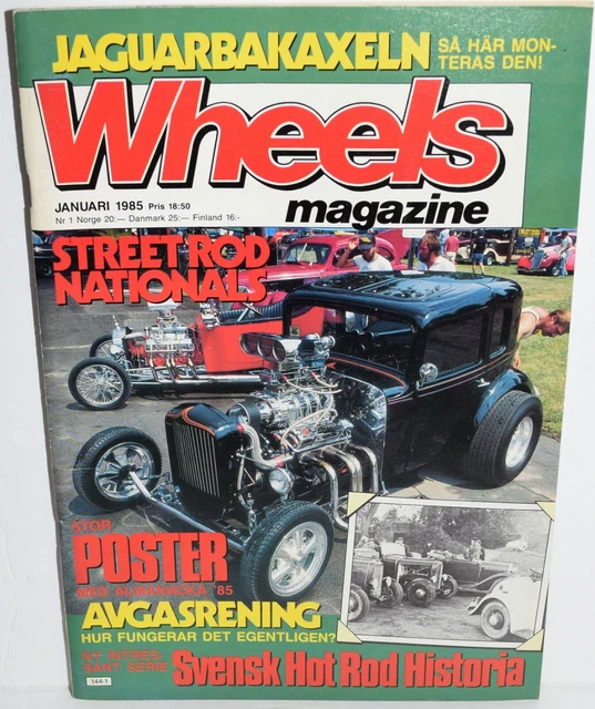VTG JANUARY 1985 Wheels Hot Rod and Classic Car Motorcycle Magazine in ...