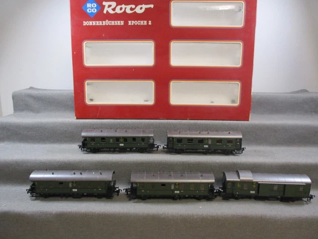 ROCO SPUR H0 04062S Personenwagenset der DRG Donnerbüchsen Epoche 2 in OVP EUR 36,50 - PicClick DE