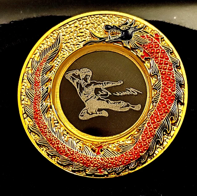 BRUCE LEE SEE Through Gold Coin Autographed Dragon 3D Movie Star ...