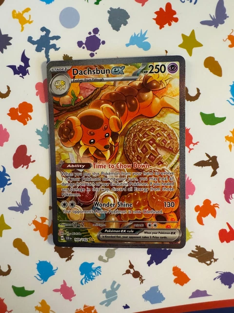 POKEMON CARD CARTE Pokémon Dachsbun ex 169/142 SCR EN English 2024 EUR ...