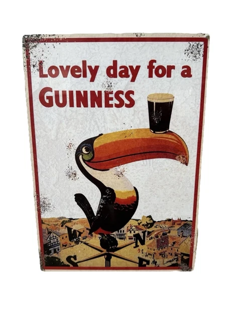 GUINNESS SIGNS LOVELY Day For Retro Tin Sign Ideal Mancave Or Wall ...