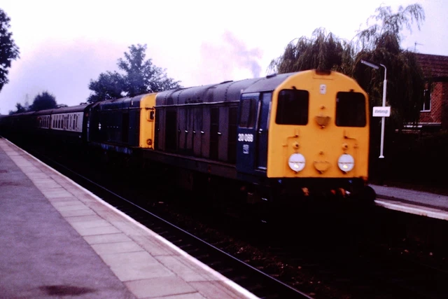 1985 BRITISH RAIL BR Diesel Loco 20068 Attenborough Stn Railway Slide ...