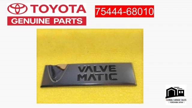 TOYOTA GENUINE WISH Rear Emblem VALVE MATIC Logo Ornament Plate OEM ...