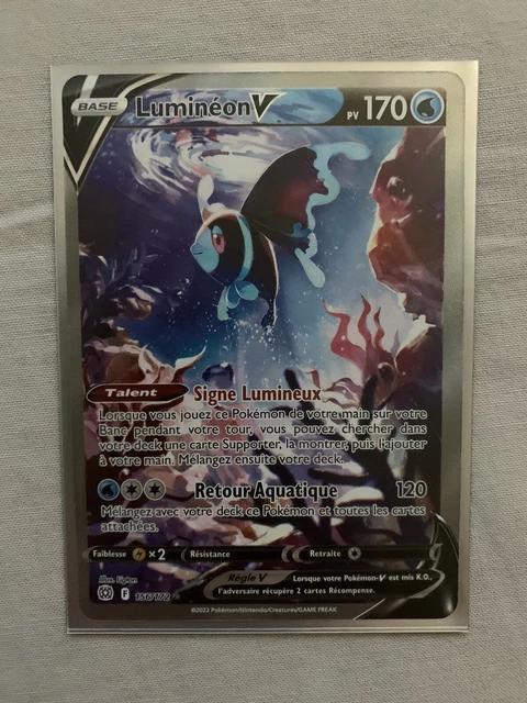 CARTE POKÉMON LUMINÉON V 156/172 EB09 - Stars Étincelantes - Sortie De ...