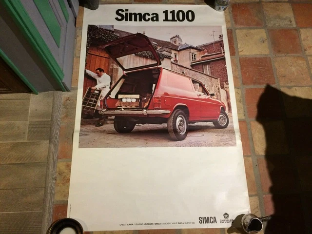 SIMCA CHRYSLER 1100 Large Antique Automobile Poster £36.35 - PicClick UK