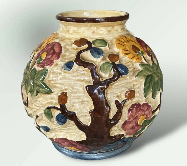 1960S H J Wood hand painted ceramic Indian Tree vase, Burslem £37.12 ...