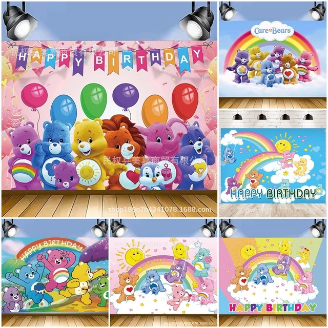 THE CARE BEARS Birthday Backdrop Photograph Studio Background Party ...