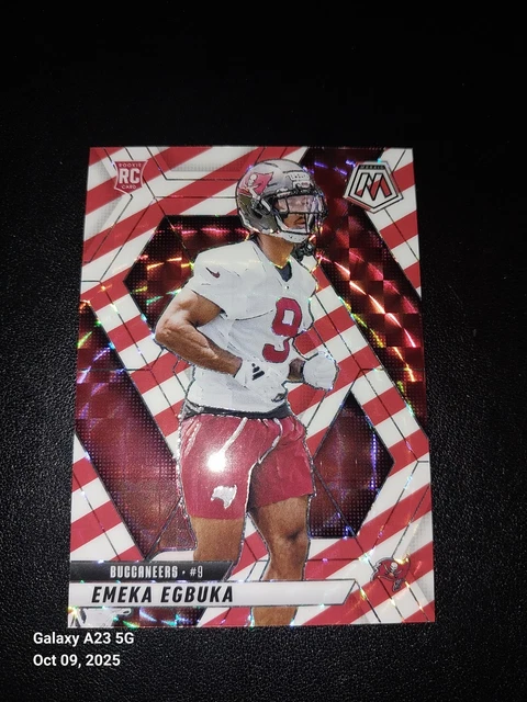 2025 PANINI MOSAIC Emeka Egbuka Red And White Candy Cane Parallel RC Bucs $56.84 - PicClick CA