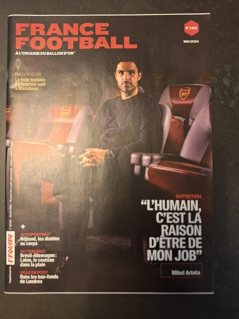 MAGAZINE FRANCE FOOTBALL N°3942 Mai 2024 ARTETA LONDRES EUR 4,00 ...