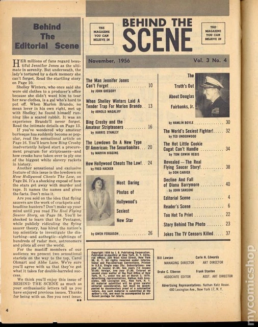 BEHIND THE SCENE Magazine Vol. 3 #4 VG 1956 £27.80 - PicClick UK
