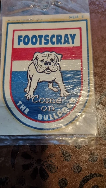 AFL/VFL TRANSFER APPROX 1967 Footscray Western Bulldogs $34.88 ...