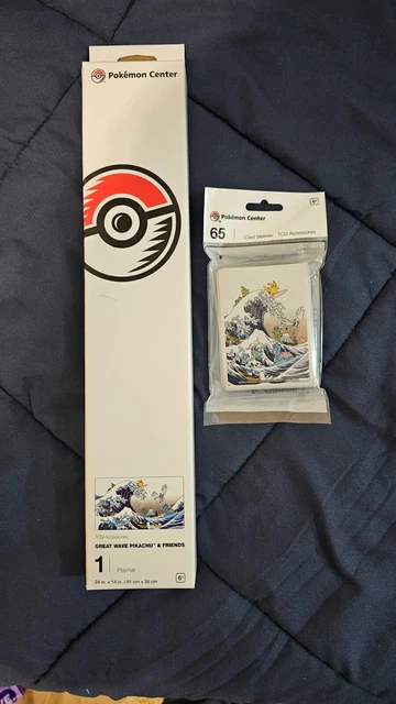 POKEMON CENTER GREAT Wave Pikachu and Friends Playmat and Sleeves $210. ...