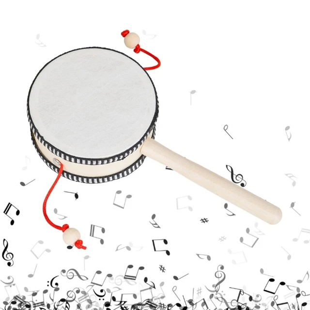 BABY SHAKING DRUM Early Educational Toy for Kids DIY Painting Drawing ...