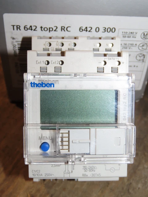 HORLOGE DE COMMUTATION Theben TR 642 top2 RC IP20 numérique 6420300 ...