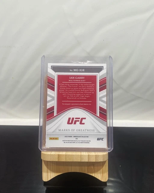 IAN GARRY 2023 PANINI IMMACULATE COLLECTION UFC AUTO Marks Of Greatness ...