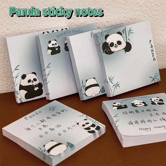50SHEETS CUTE CARTOON Panda Sticky Notes Kawaii Students Notepad Office ...