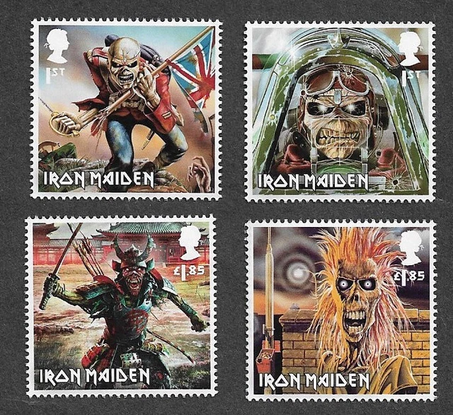 IRON MAIDEN- STAMPS set Royal Mail 2023+ set Madagasikara Heavy Metal ...