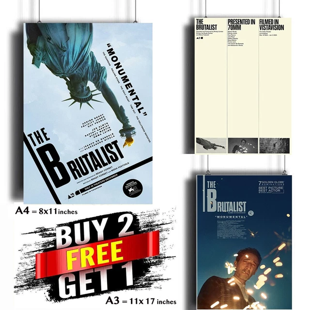 THE BRUTALIST MOVIE Poster Adrien Brody Guy Pearce Rare Version $31.91 - PicClick AU