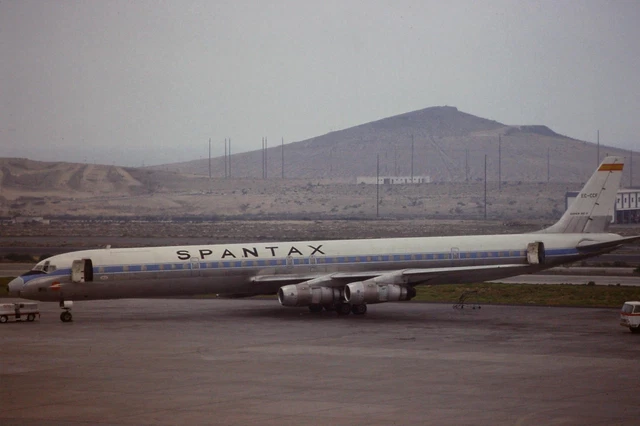 ORIGINAL 35MM COLOUR slide of Spantax Douglas DC-8-61CF EC-CCF at LPA ...