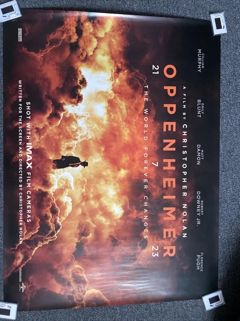 OPPENHEIMER ORIGINAL UK Quad Cinema Poster Christopher Nolan Cillian ... OPPENHEIMER ORIGINAL UK Quad Cinema Poster Christopher Nolan Cillian ...