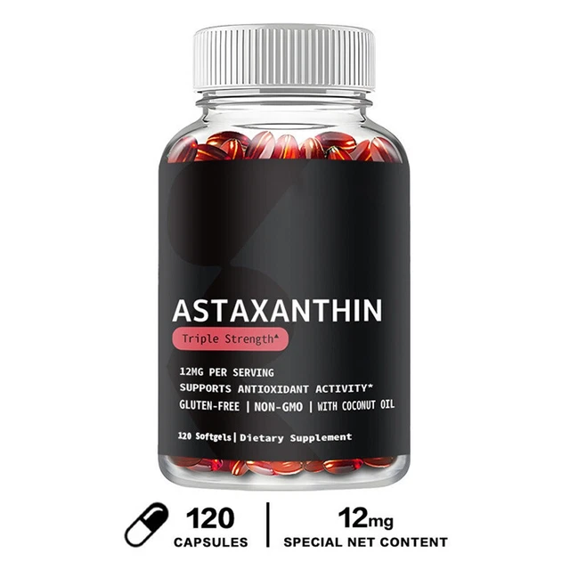 ASTAXANTHIN 12MG SUPPORTS Skin Eye Joint and Heart Health, Enhance ...